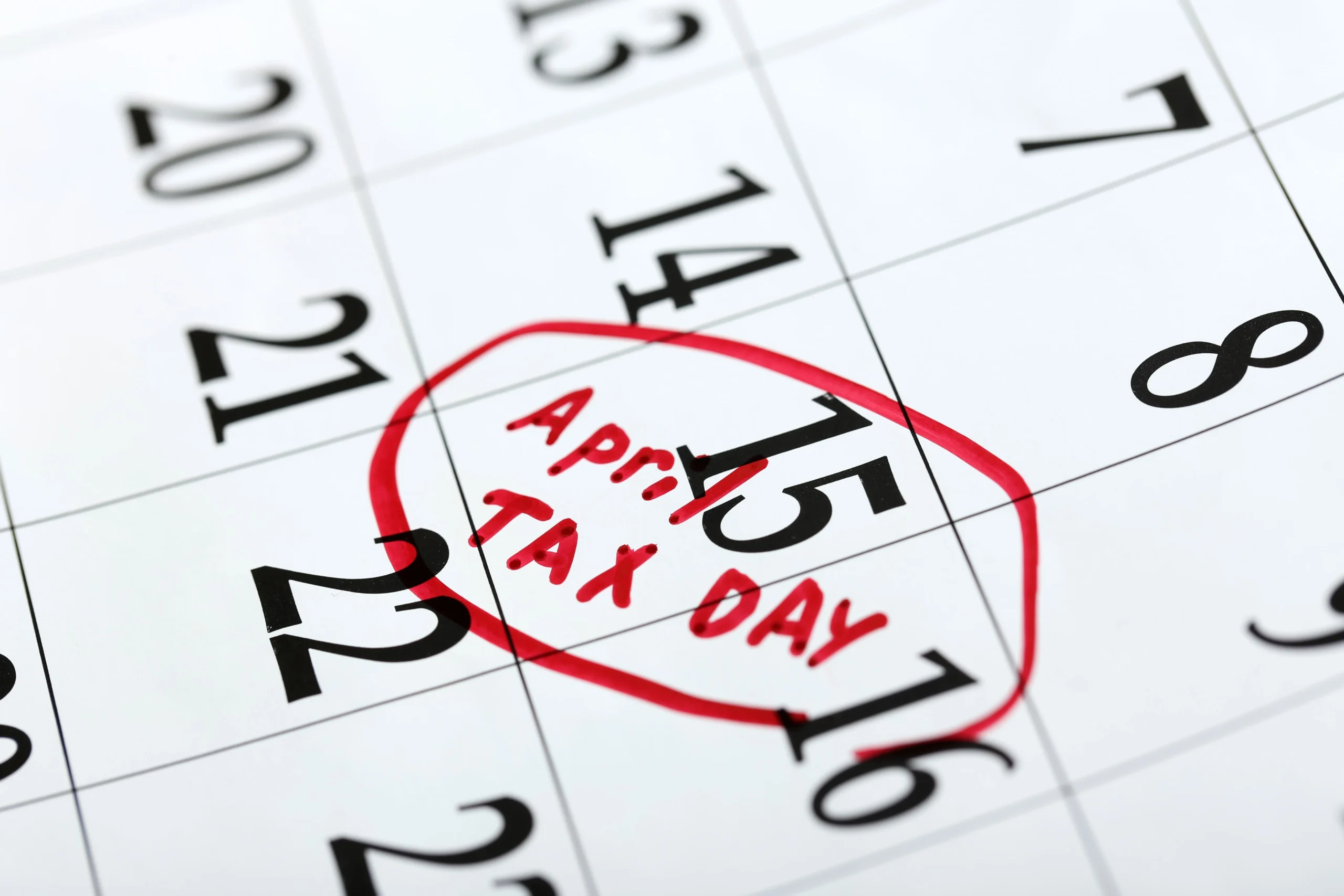 Tax filing deadline shown on calendar | Shah & Doshi Chartered Accountants